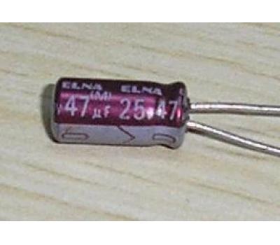 ELNA Electrolytic Capacitor 47uf/25v (20PCS)_ELNA_Capacitor_Analog ...